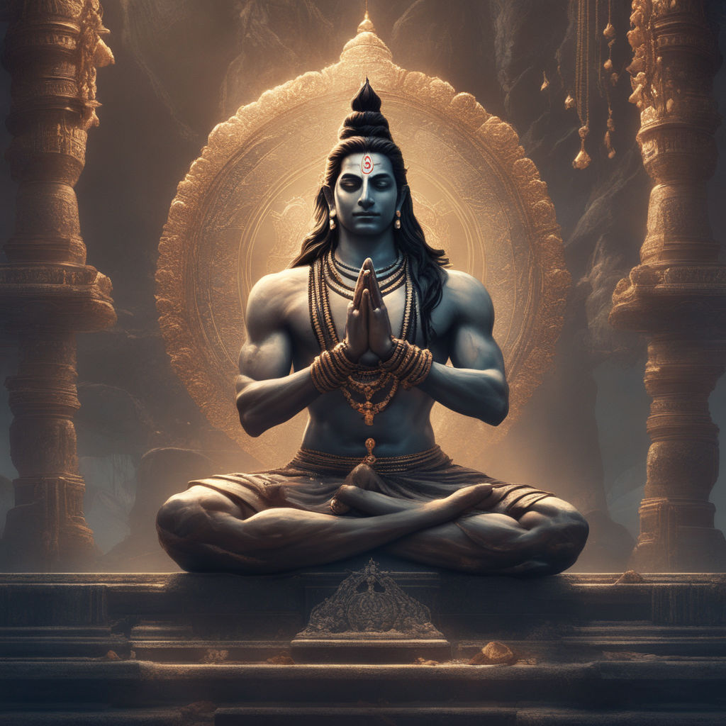 Lord-shiva-praying-with-4-hands- by vipra animation - Playground