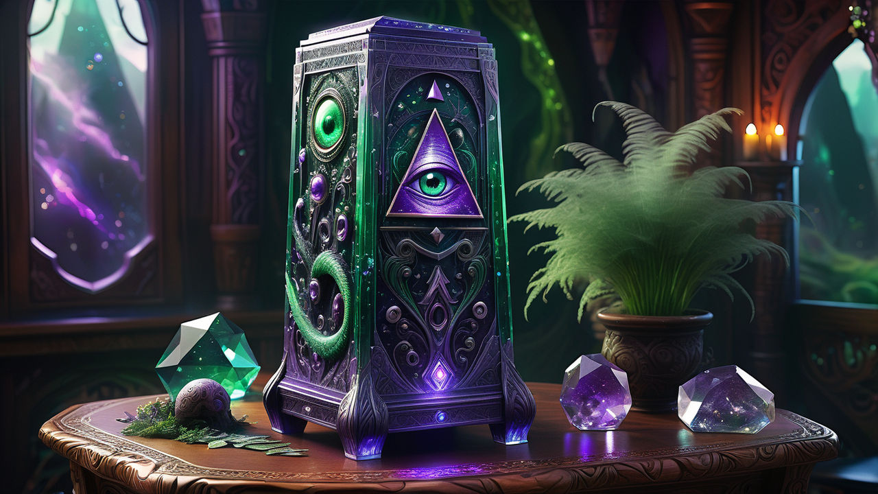 The unique shaped mystical iridescent purple pc tower with a... by ...