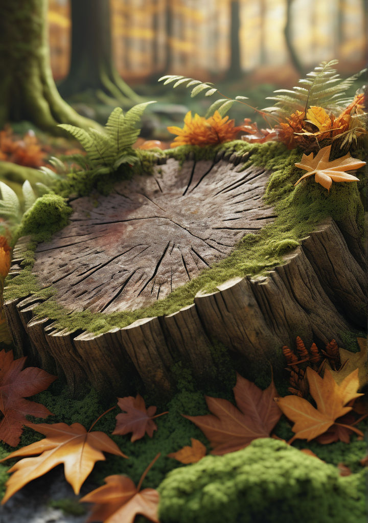 Extreme close-up of a flattened rotten stump by jia liu - Playground