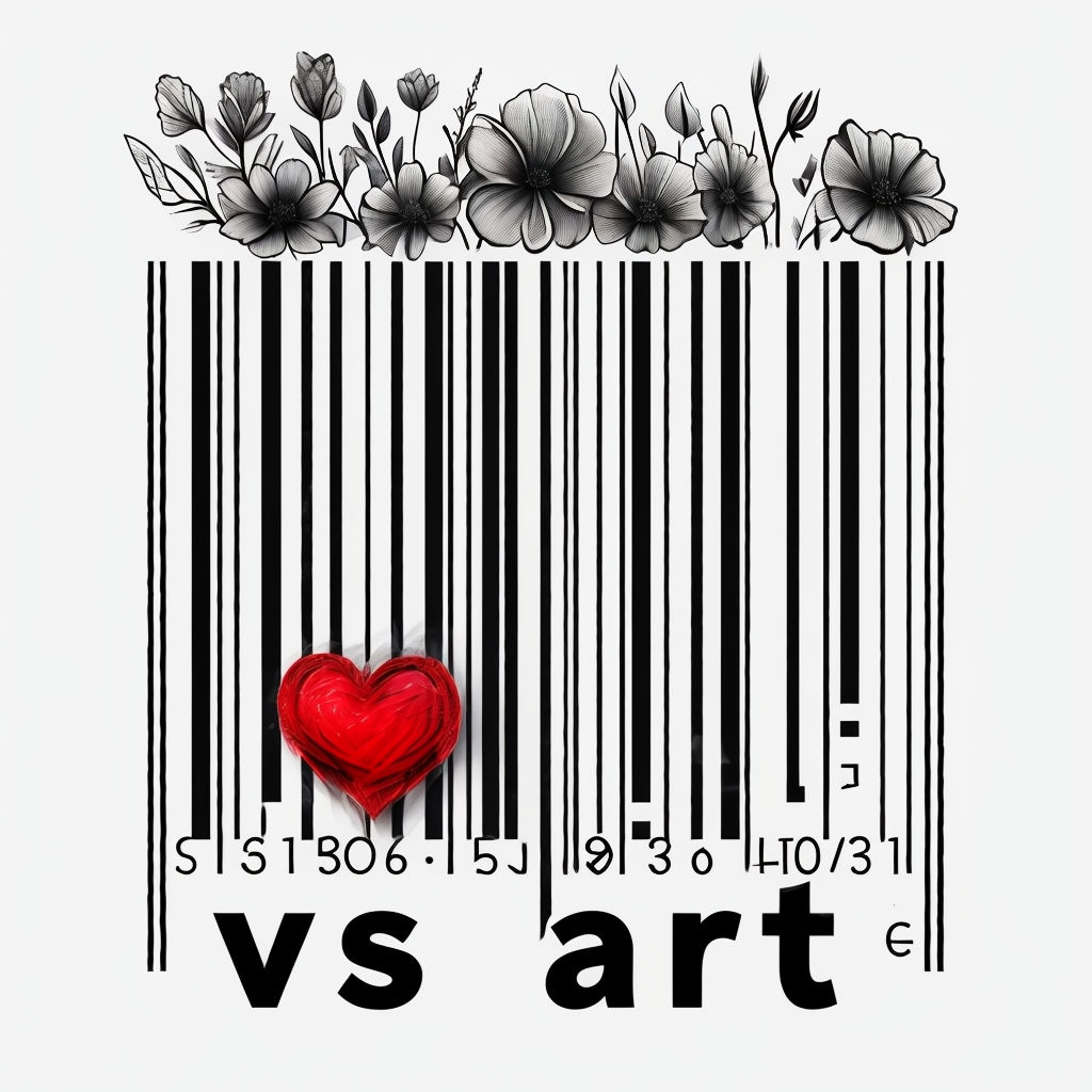 A captivating illustration of a unique barcode design by VS ART SAVAGE ...