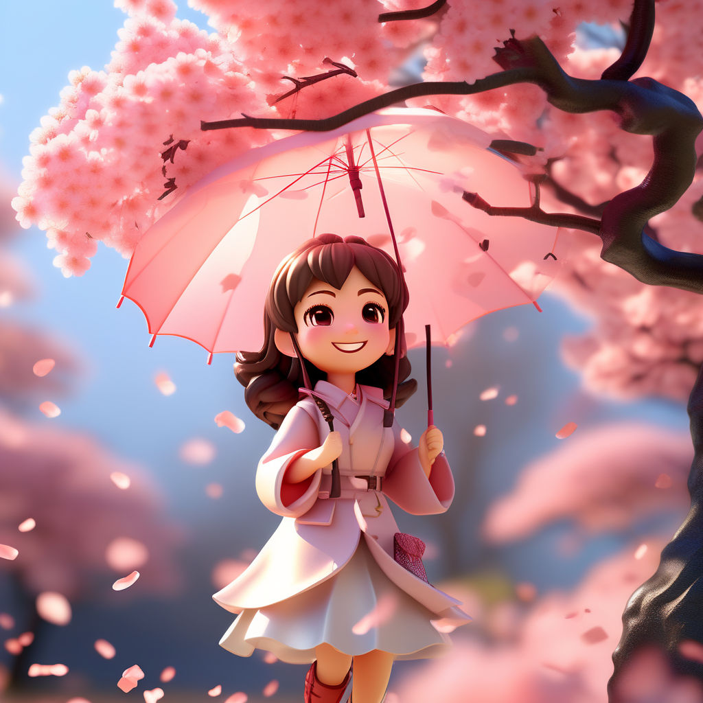 Create a 3D character of a cute SD-type character standing b... by ...